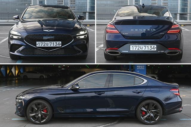 [시승기] 373마력을 품은 프리미엄 세단의 가치…제네시스 G70 3.3T AWD 스포츠 패키지 | 한국일보